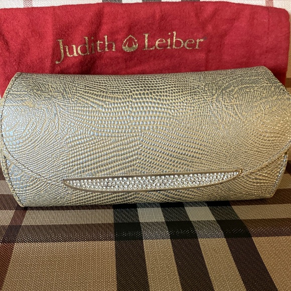 Judith Leiber | Bags | Judith Lieber Vintage Crystal Encrusted Logo ...